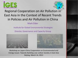 Regional Cooperation on Air Pollution in East Asia in the Context of ...