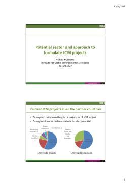 Potential sector and approach to formulate JCM projects
