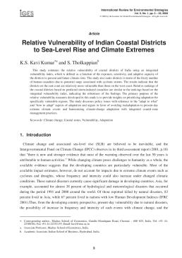 Relative Vulnerability of Indian Coastal Districts to Sea-Level Rise ...
