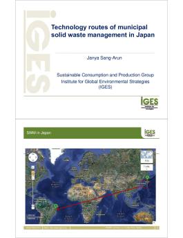 Technology routes of municipal solid waste management in Japan