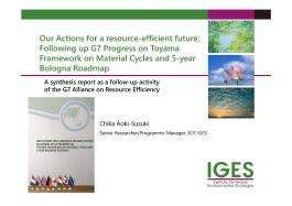 Our Actions for a Resource-efficient Future: Following up G7 Progress on Toyama Framework on ...