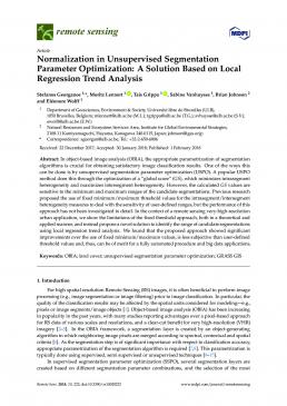 Normalization in Unsupervised Segmentation Parameter Optimization: A Solution Based on Local ...