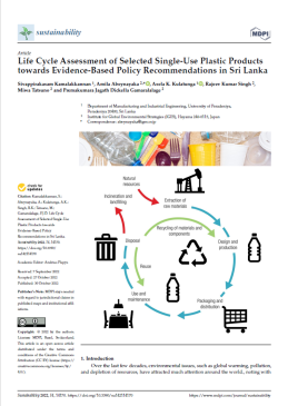 Life Cycle Assessment of Selected Single-Use Plastic Products towards ...