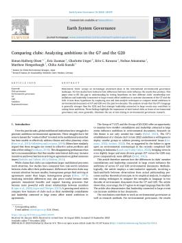 Comparing clubs: Analyzing ambitions in the G7 and the G20