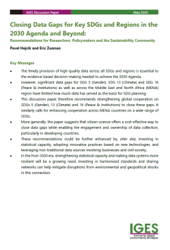 Closing Data Gaps for Key SDGs and Regions in the 2030 Agenda and ...